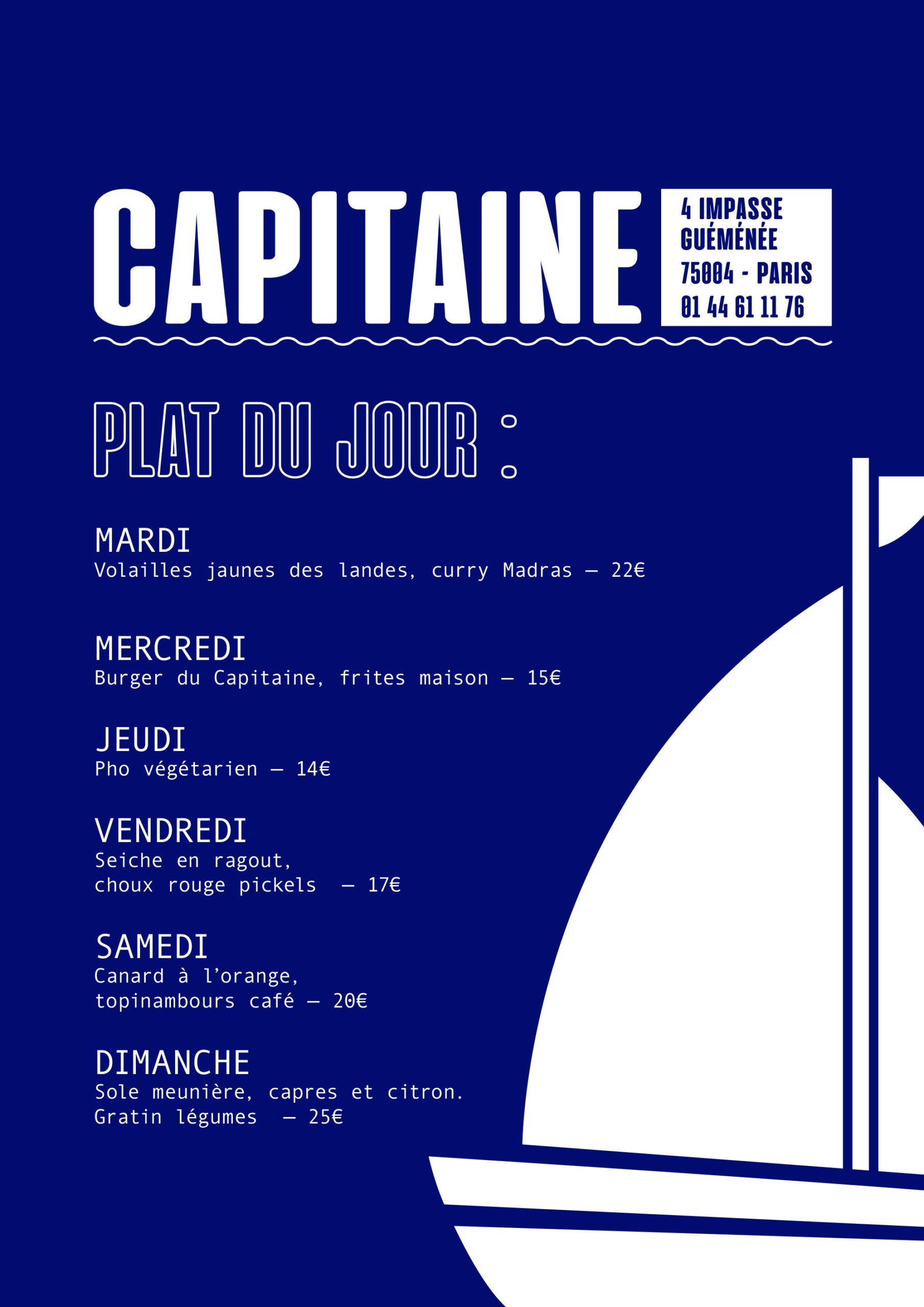 Restaurant – English – Capitaine